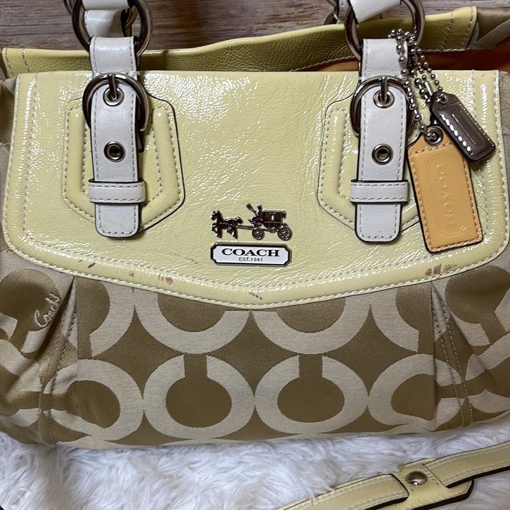 Coach Madison Op Art Sateen Carryall - Gem